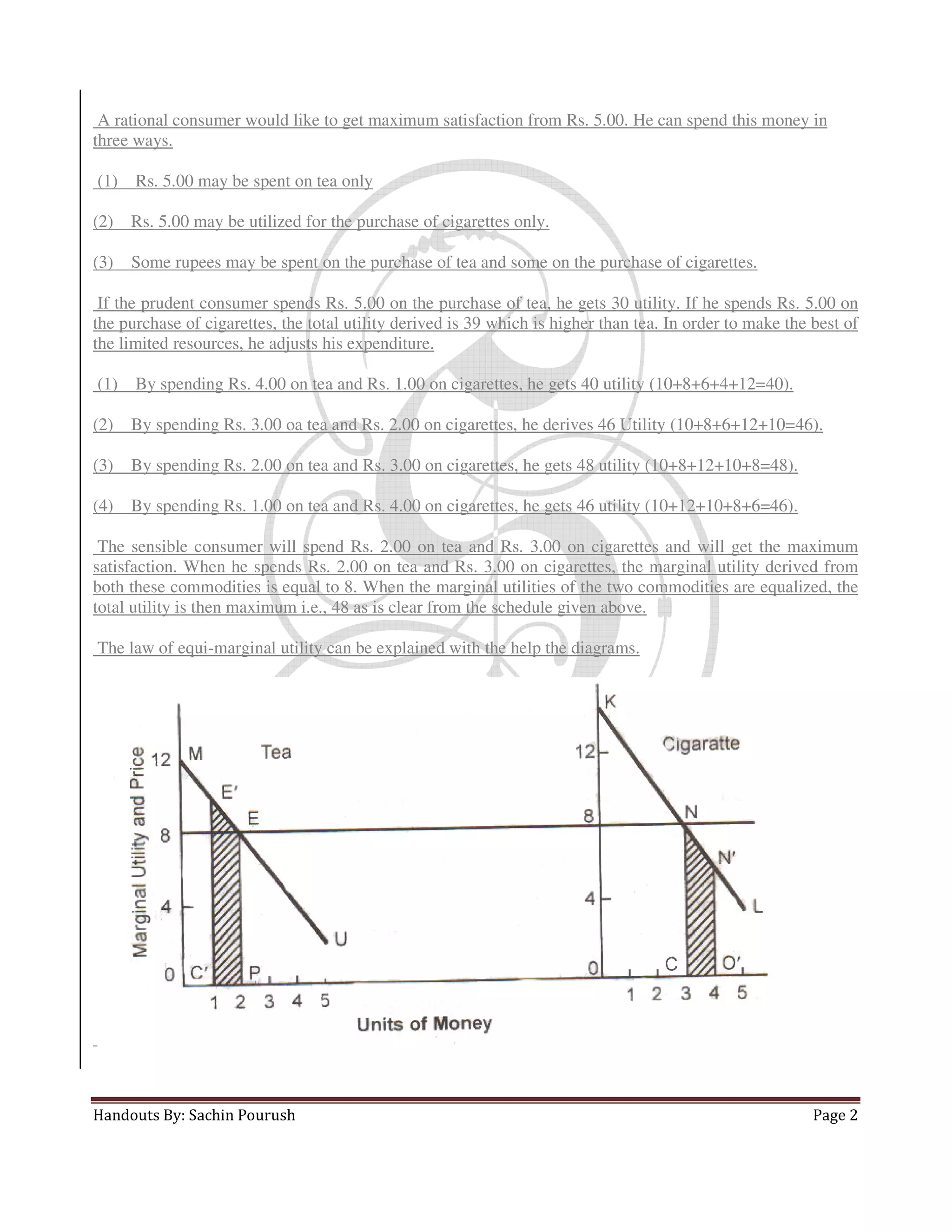 Law of equimarginal utility | PDF