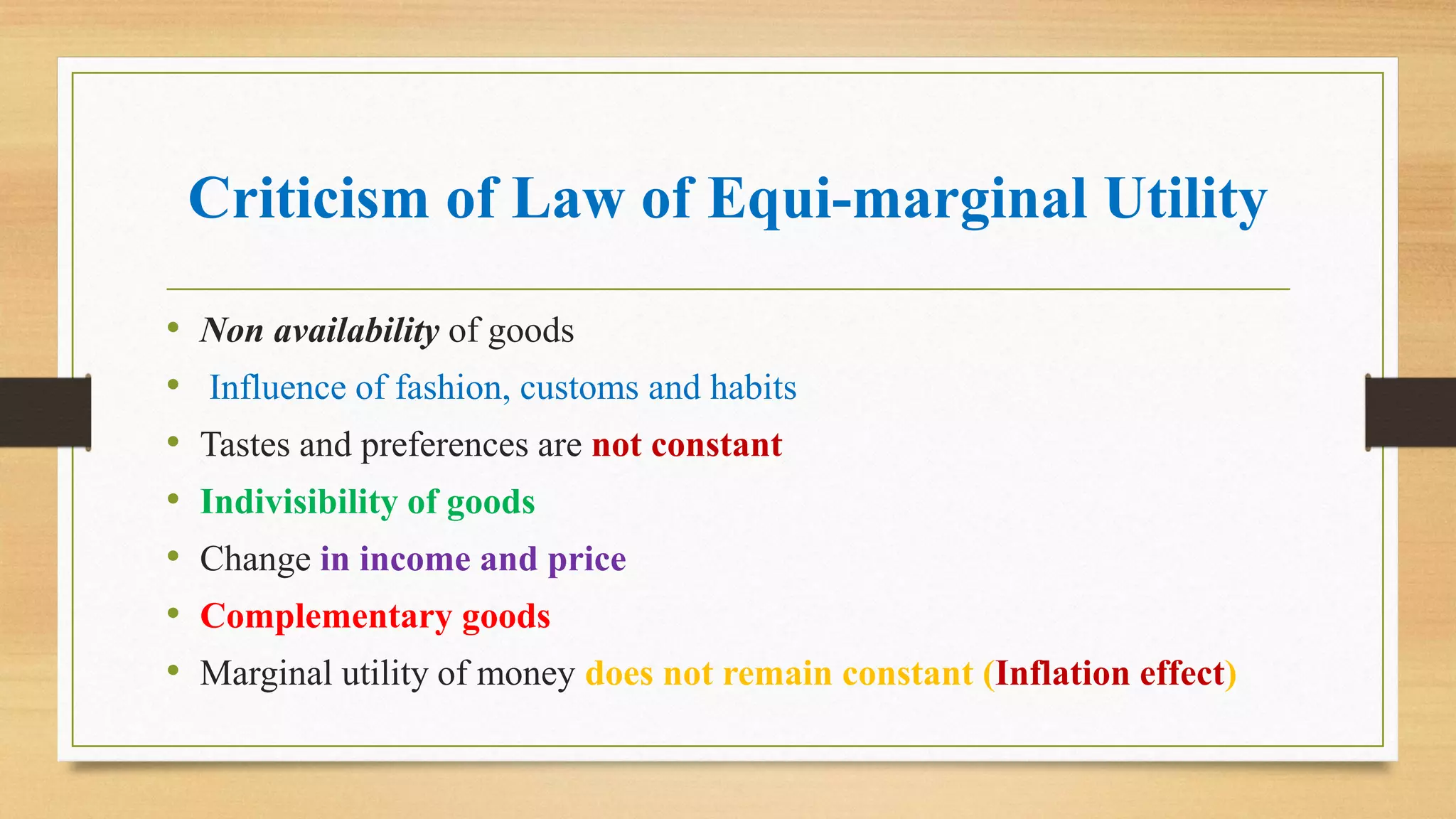 Law of equi marginal utility | PDF