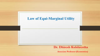 Law of equi marginal utility | PDF