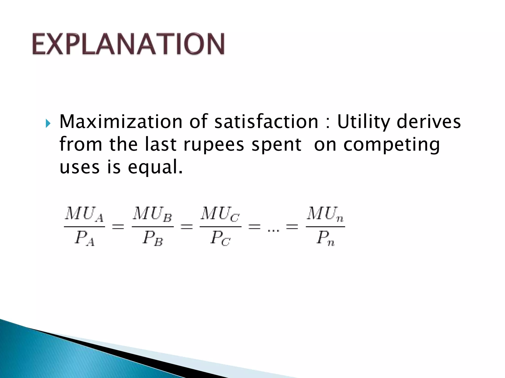 Law of equi marginal utiltiy | PPTX