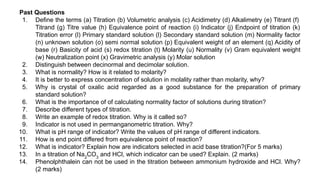 Law of equivalence, Normality equation, Titration .pdf | Chemistry ...