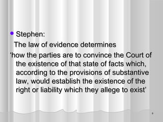 Law of evidence | PPT