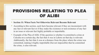LAW OF EVIDENCE. PLEA OF ALIBI UNDER EVIDENCE LAW | PPTX