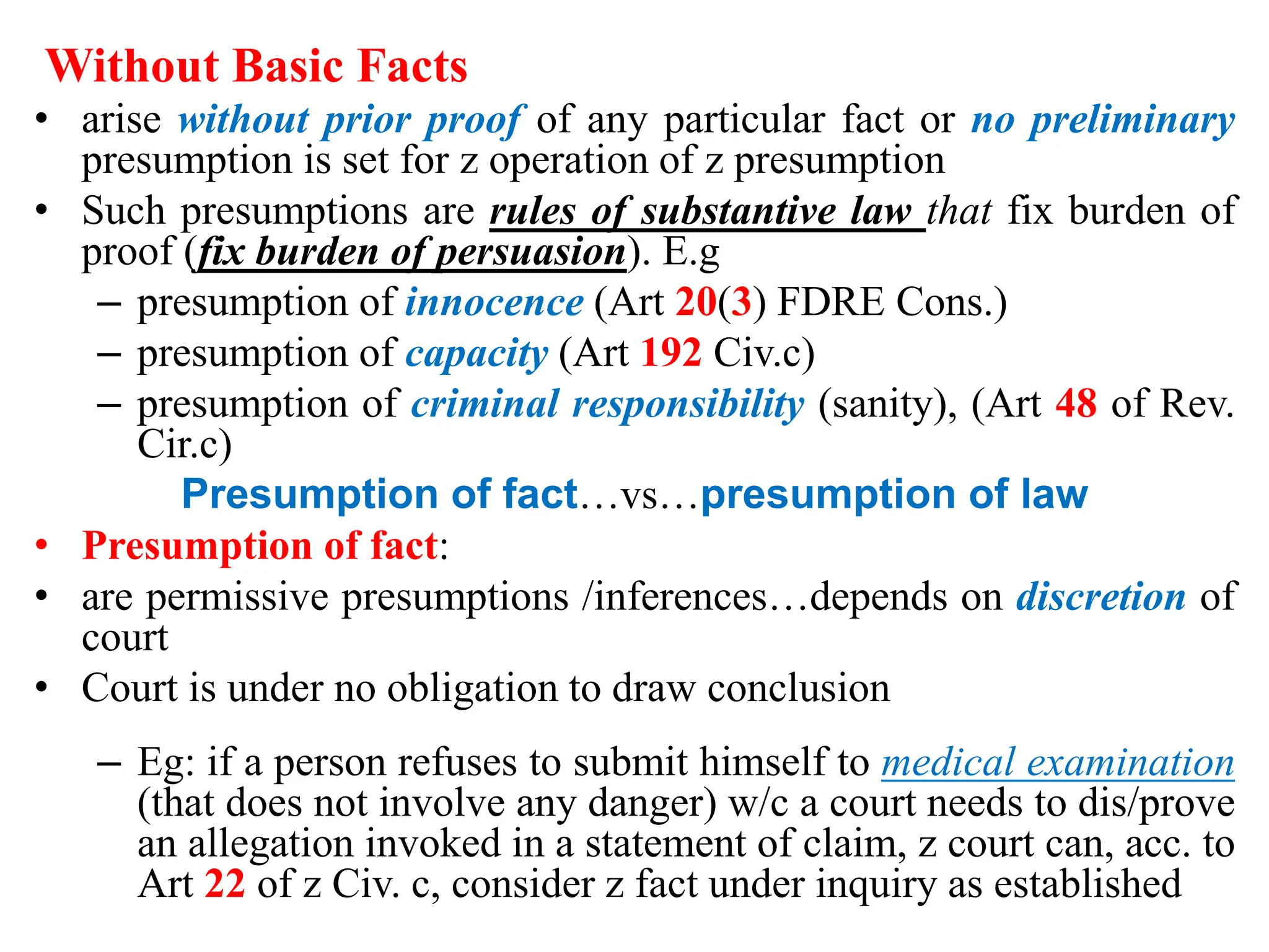 Ethiopian Law of Evidence Lecture Notes ppt | PPTX