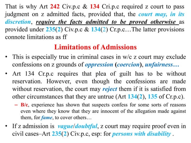 Ethiopian Law of Evidence Lecture Notes ppt | PPTX | Law