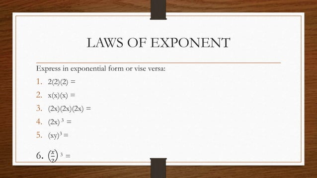 law of exponent.pptx | Physics | Science