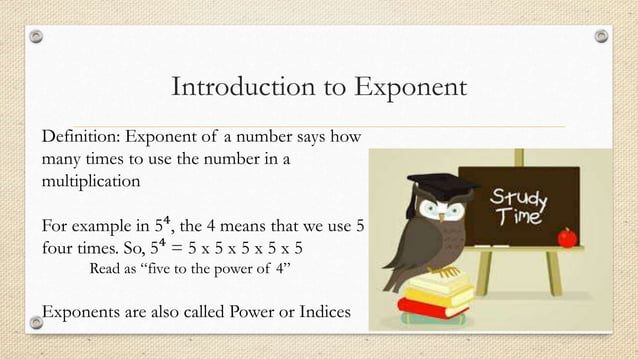 Law of exponent Lecture Slide | PPTX | Physics | Science