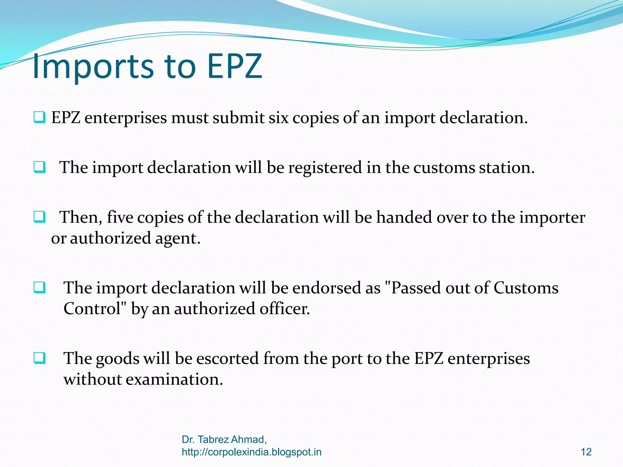Law of export processing zones | PPTX | Logistics | Business