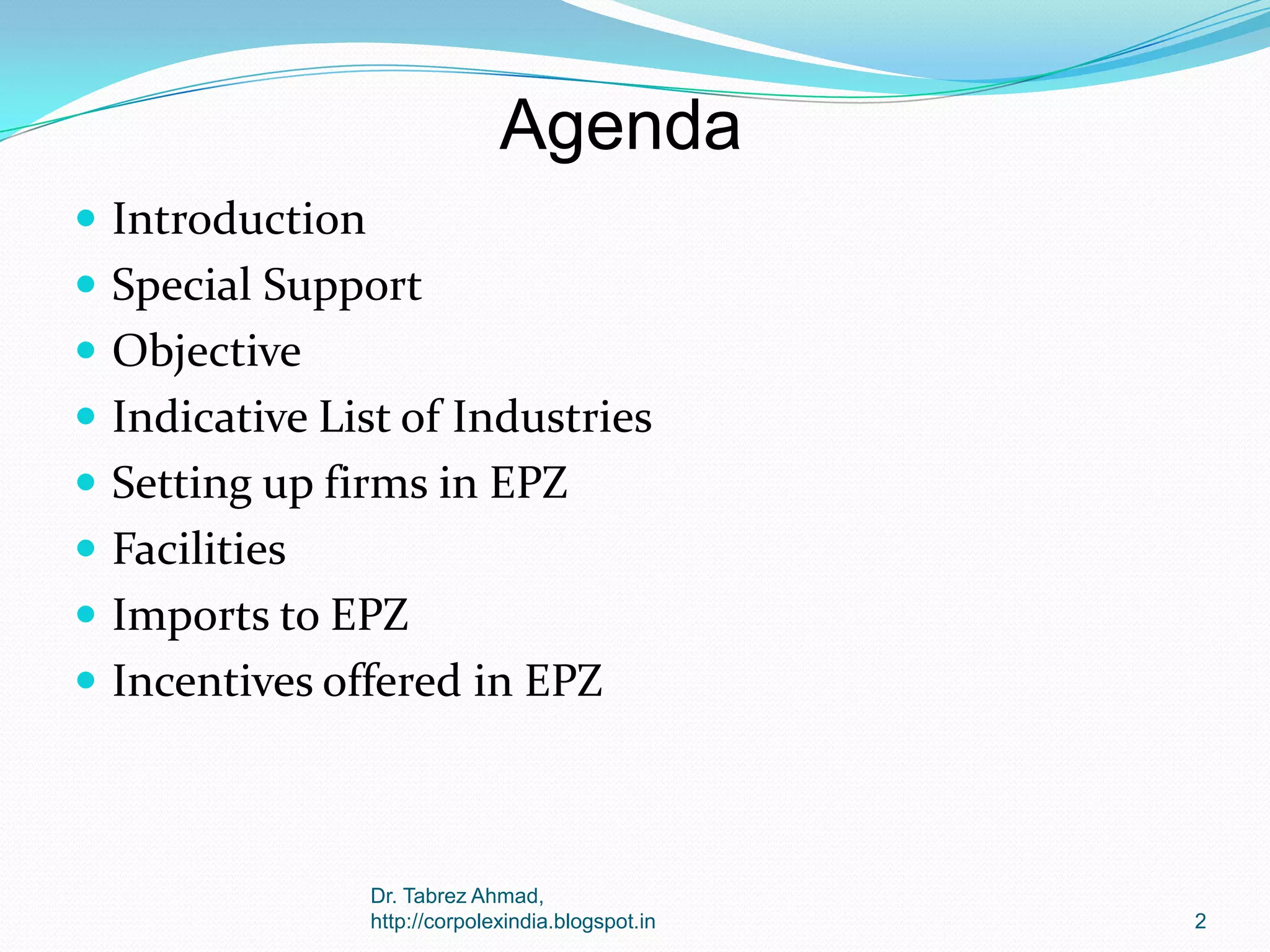Law of export processing zones | PPTX | Logistics | Business
