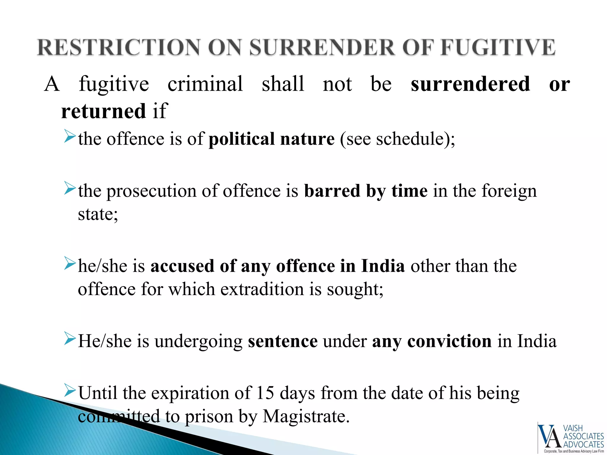 Law of Extradition in India | PPT