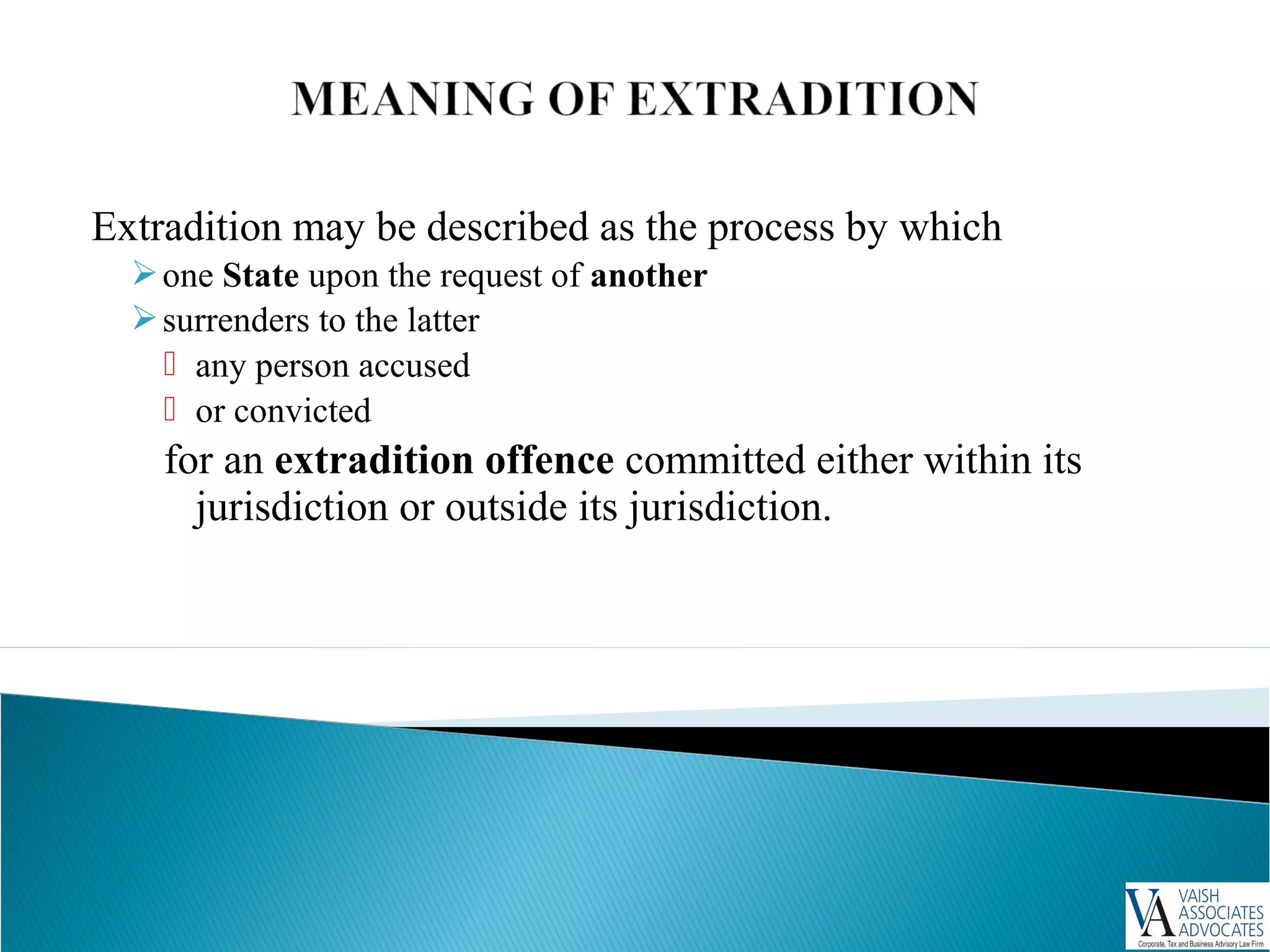 Law of Extradition in India | PPT