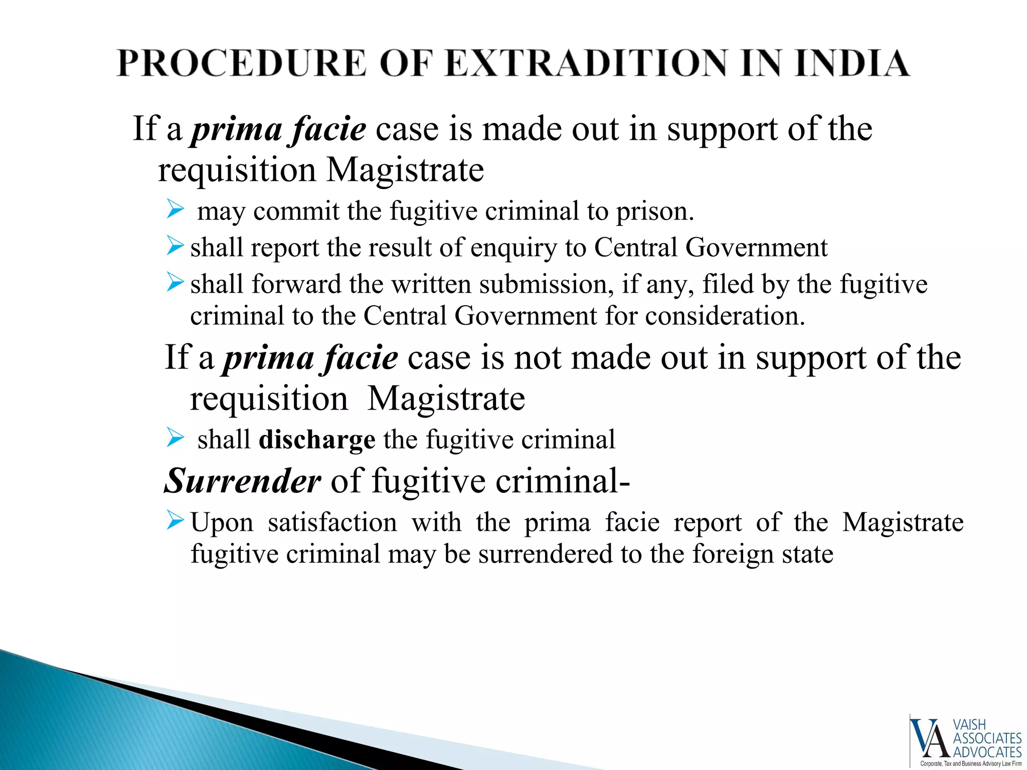 Law of Extradition in India | PPT