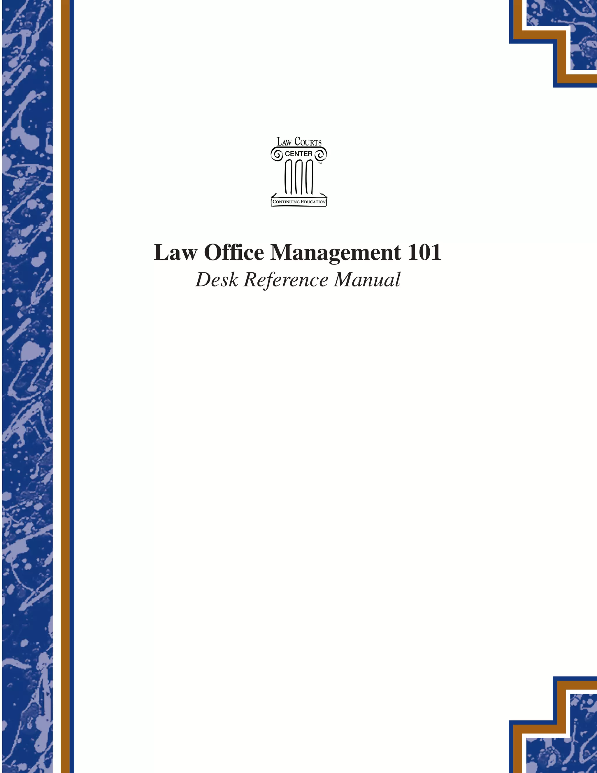 Law Office Management 101 - Desk Reference Manual | PDF