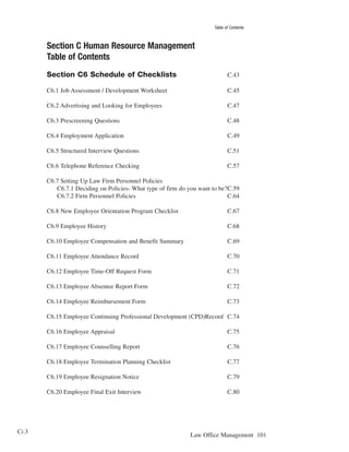 Law Office Management 101 - Desk Reference Manual | PDF