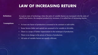 Law of increasing return | PPT