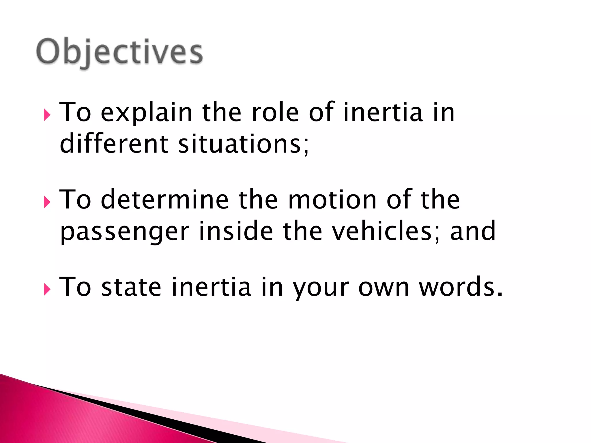 Law of inertia | PPTX