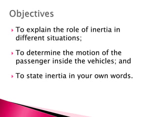 Law of inertia | PPTX