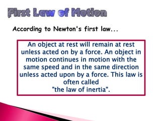 Law of inertia | PPTX
