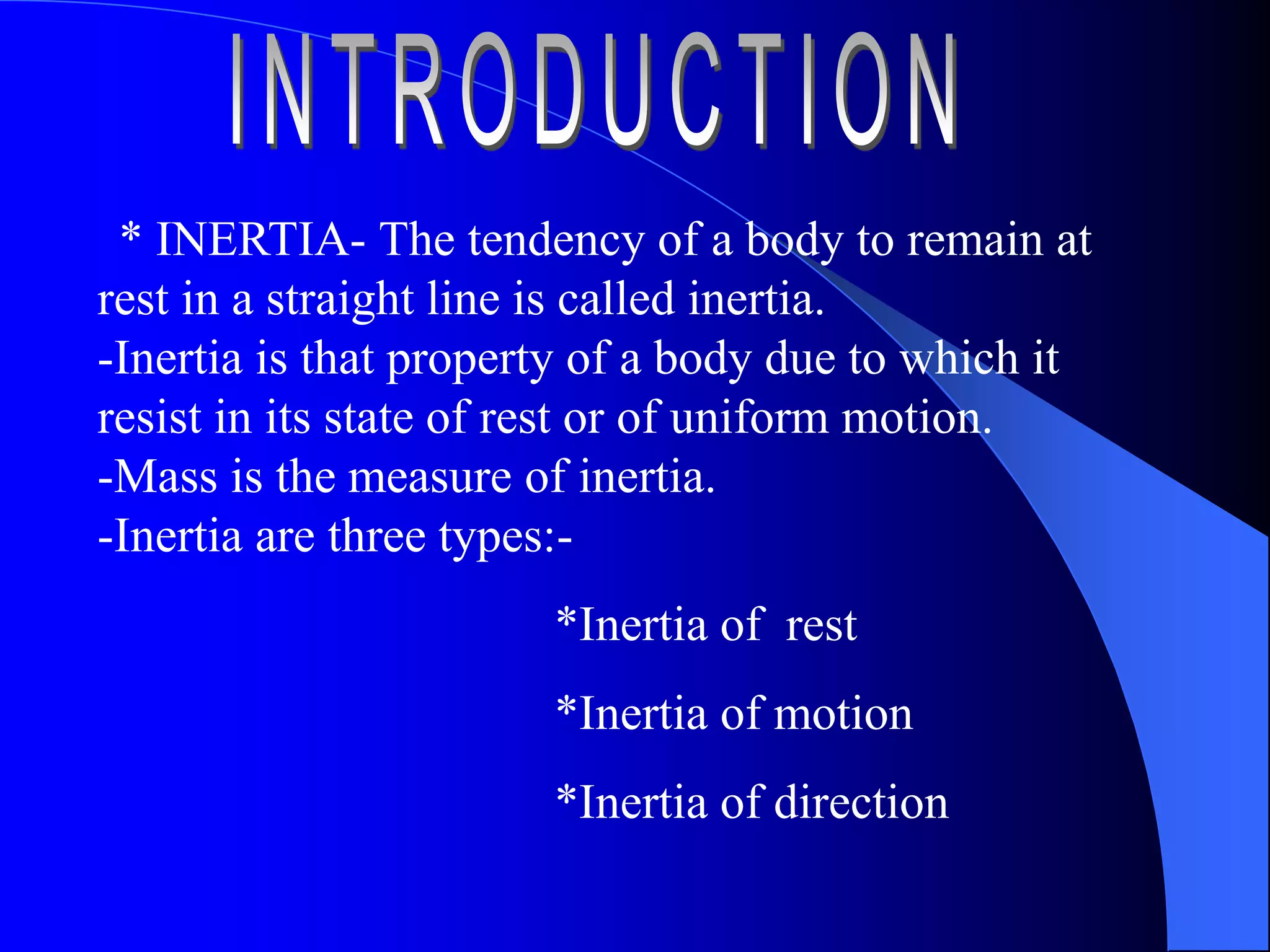 Law of inertia | PPT