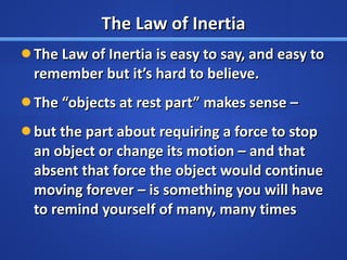 Law of Inertia and Frames of Reference | PPT