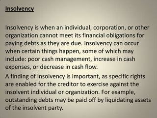 Law of insolvency | PPTX