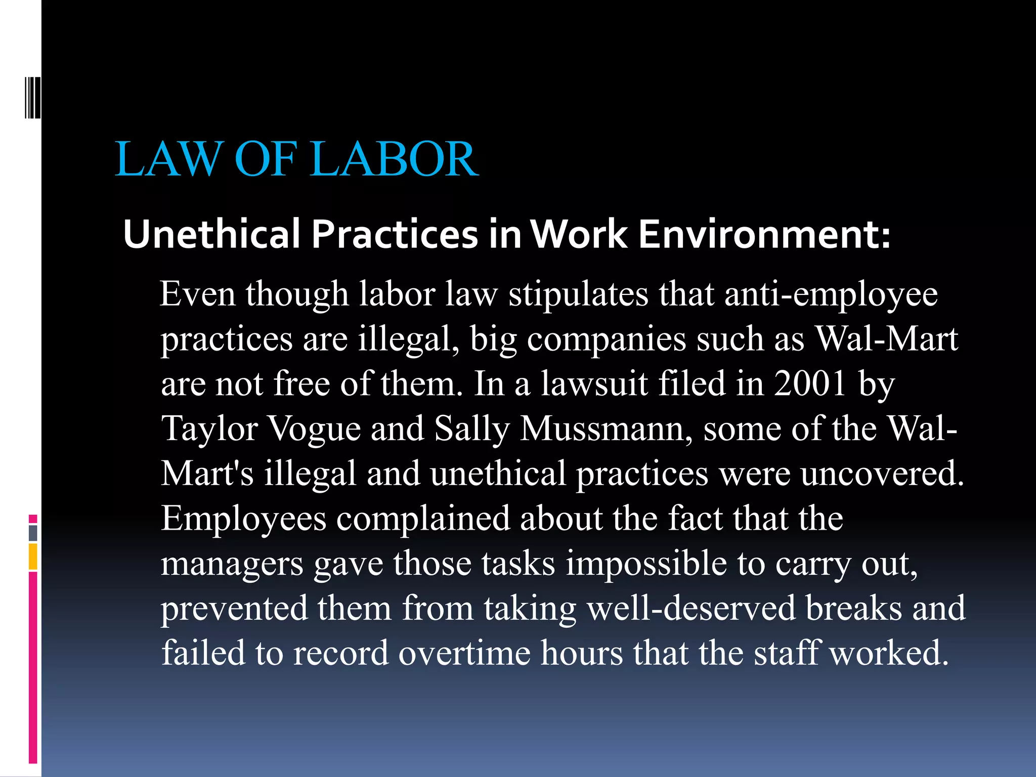 Law of labor | PPTX | Law