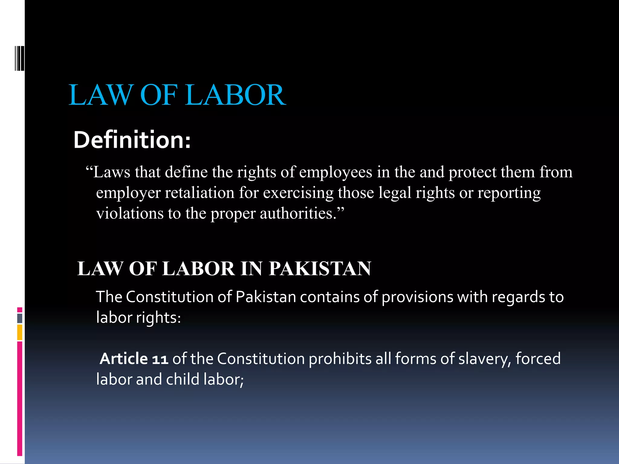 Law of labor | PPTX | Law