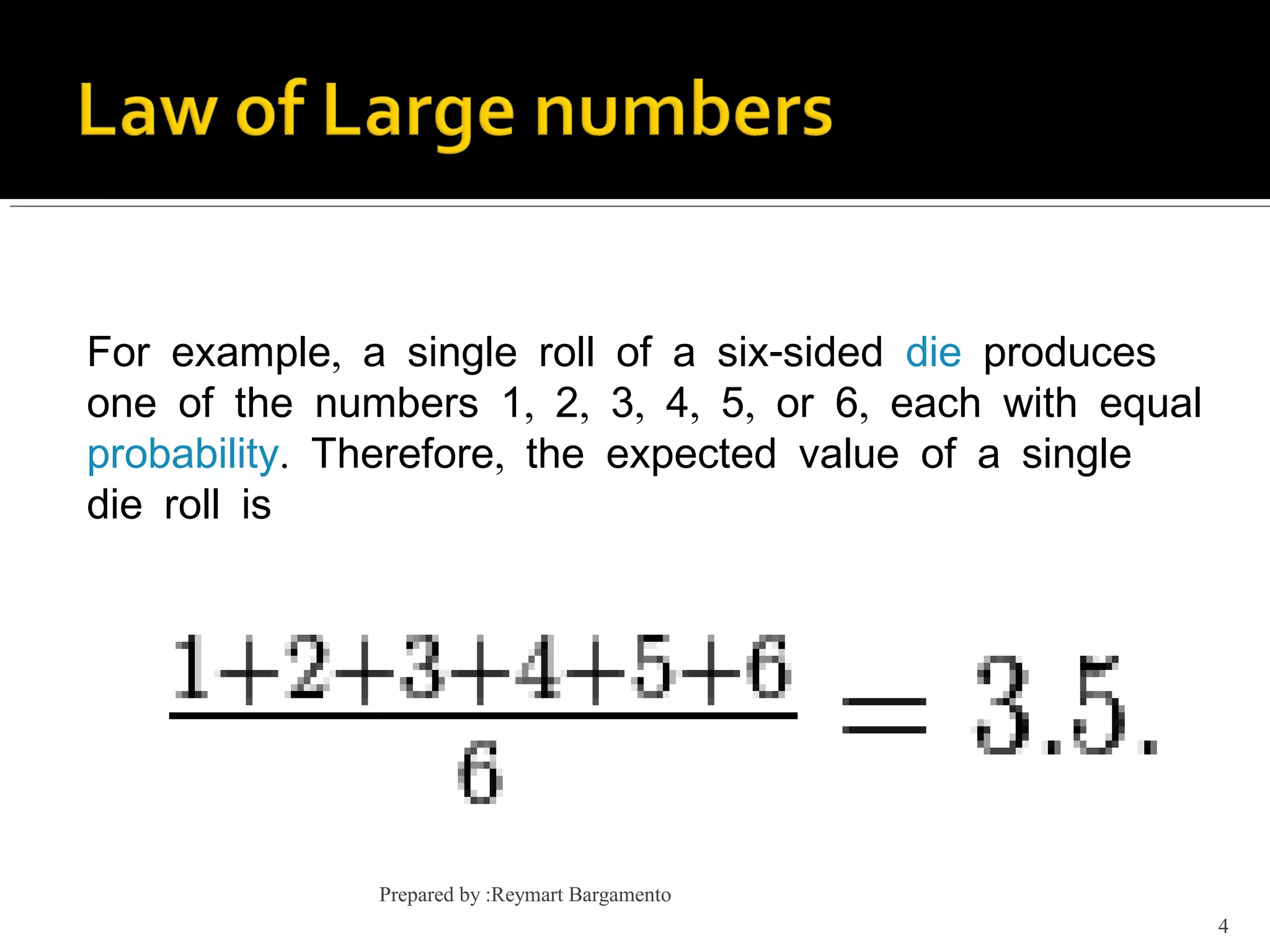 Law of large numbers | PPT