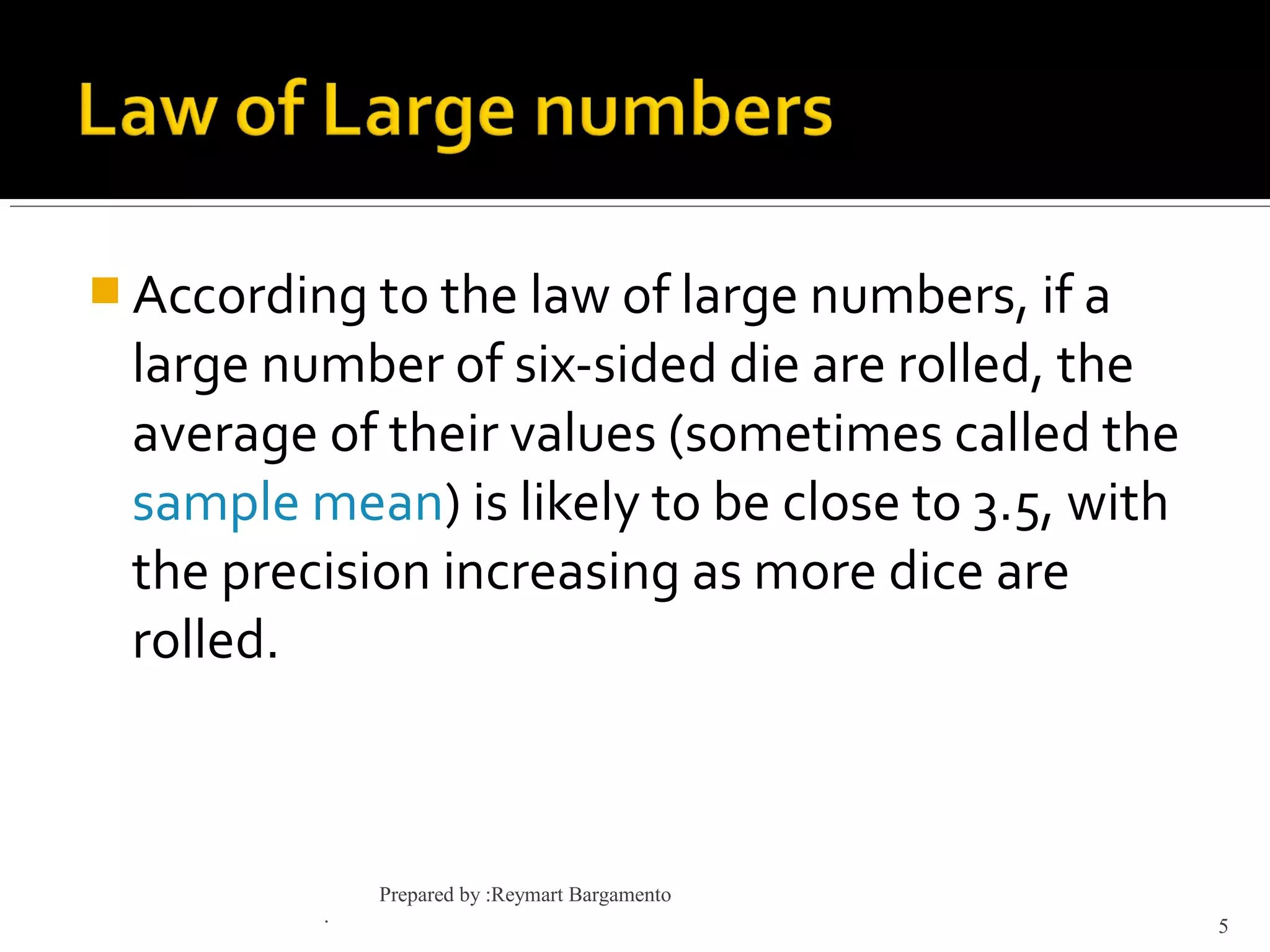 Law of large numbers | PPT