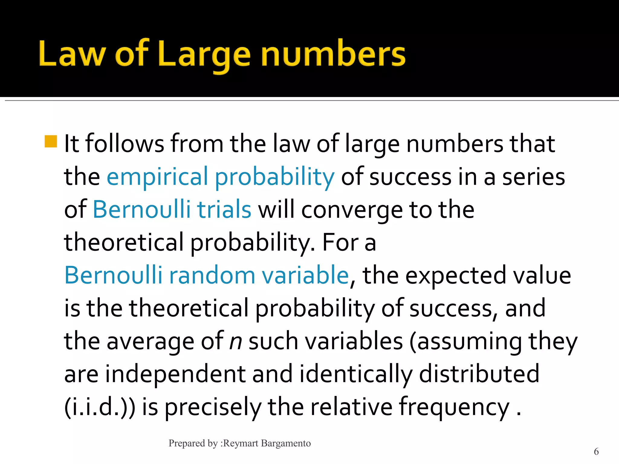 Law of large numbers | PPT
