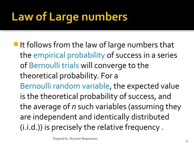 Law of large numbers | PPT