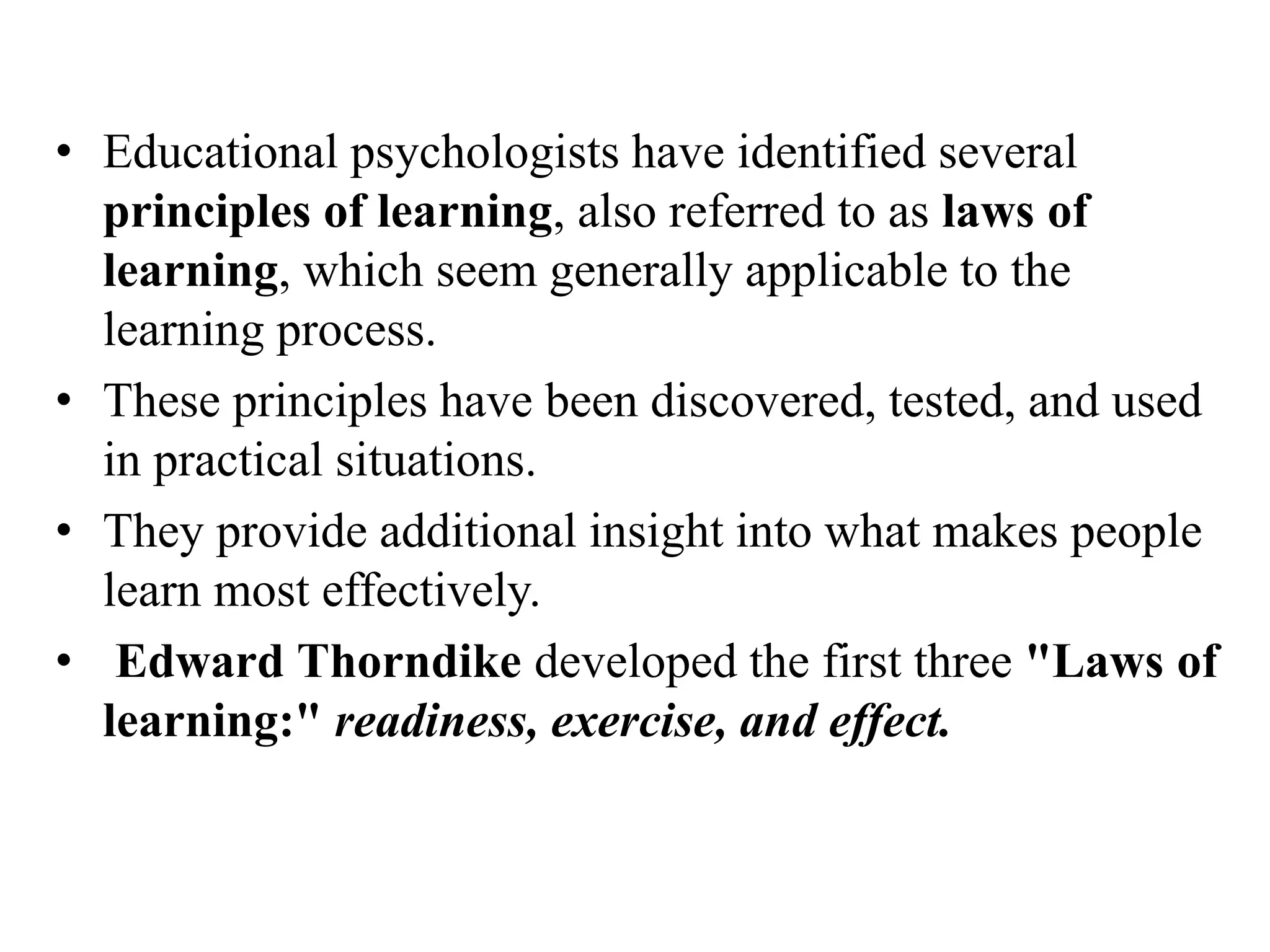 Law of Learning | PPTX