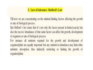 Law of limiting factors | PPTX