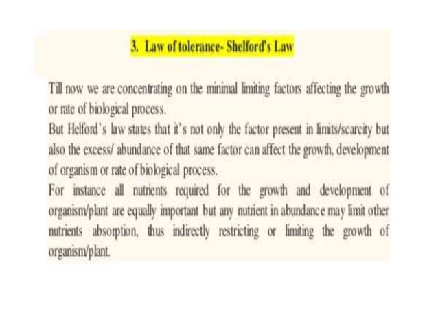 Law of limiting factors | PPTX