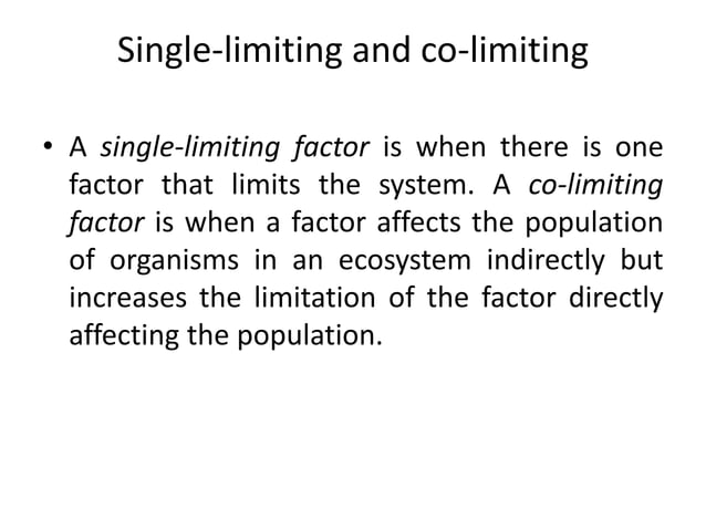 Law of limiting factors | PPTX
