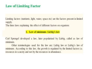 Law of limiting factors | PPTX