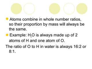Law of multiple proportions and law of definite proportions | PPT