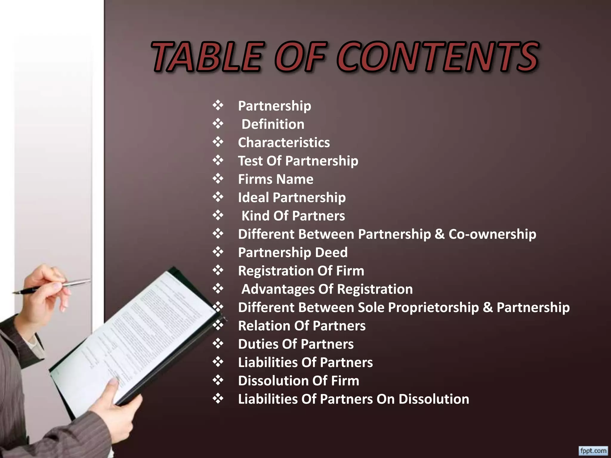Law of partnership | PPTX