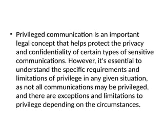 Medical Laws in India -Law of privileged communication.pptx