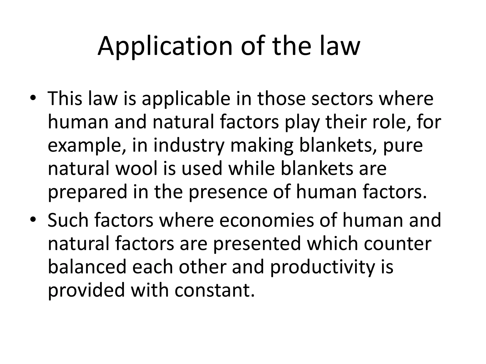 Law of production | PPTX