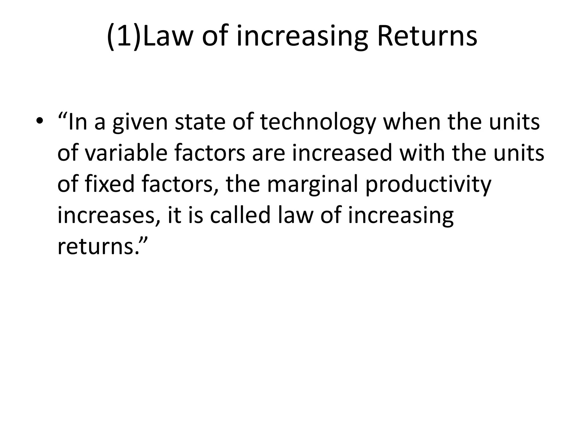 Law of production | PPTX