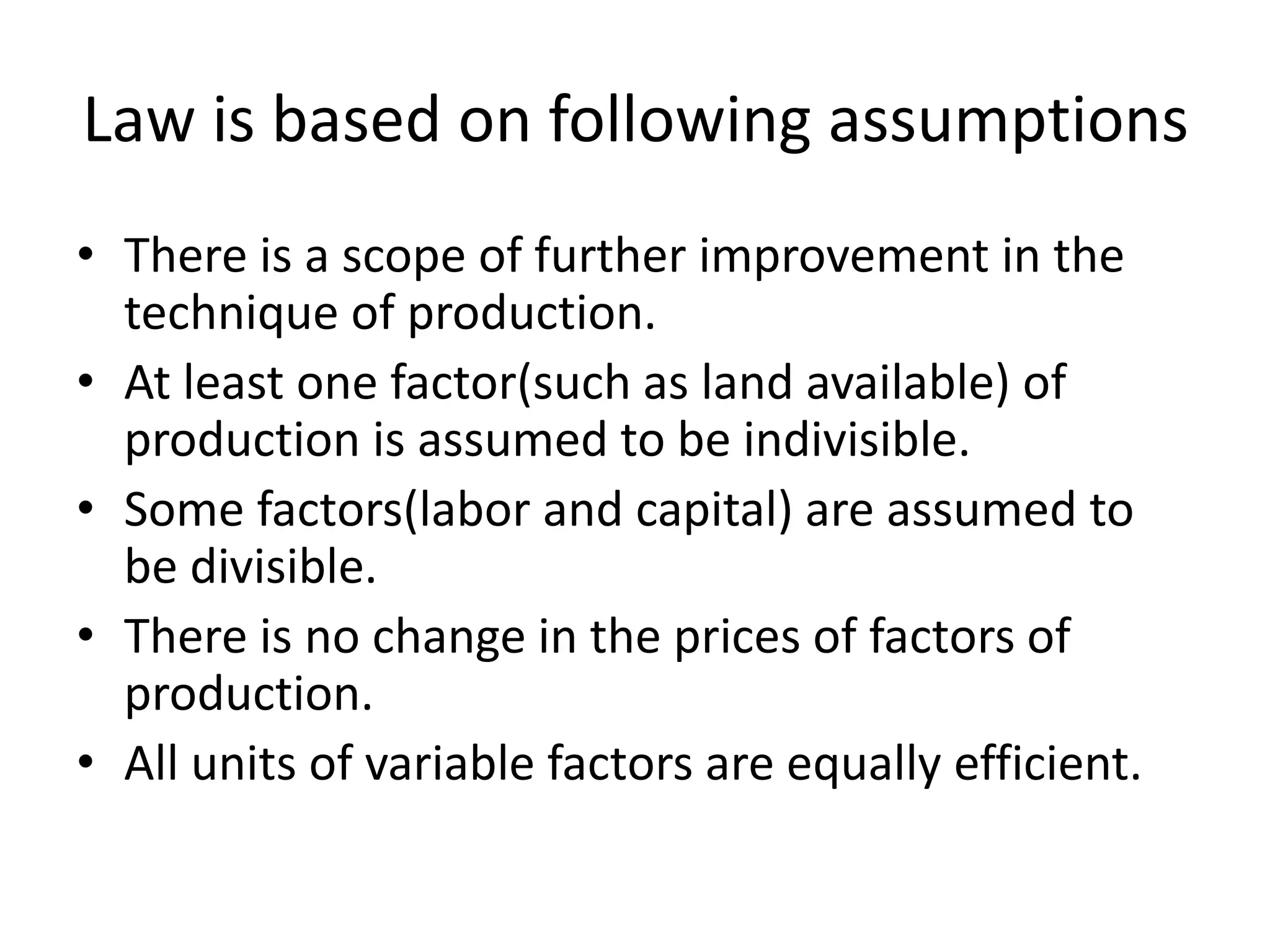 Law of production | PPTX
