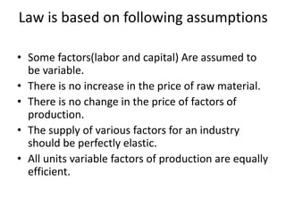 Law of production | PPTX