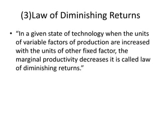 Law of production | PPTX