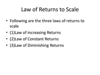 Law of production | PPTX