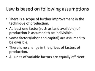 Law of production | PPTX