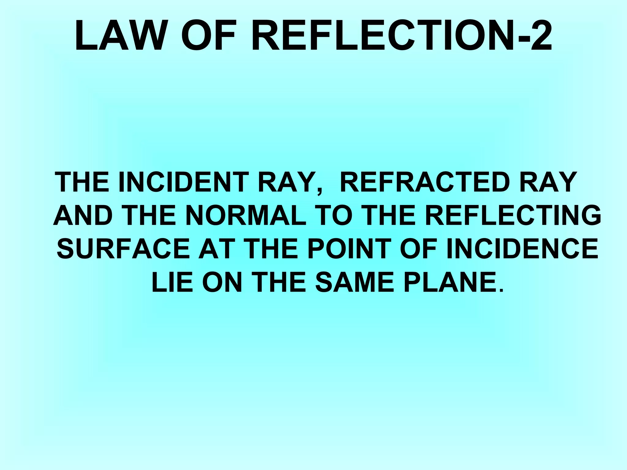 Law of reflection | PPT