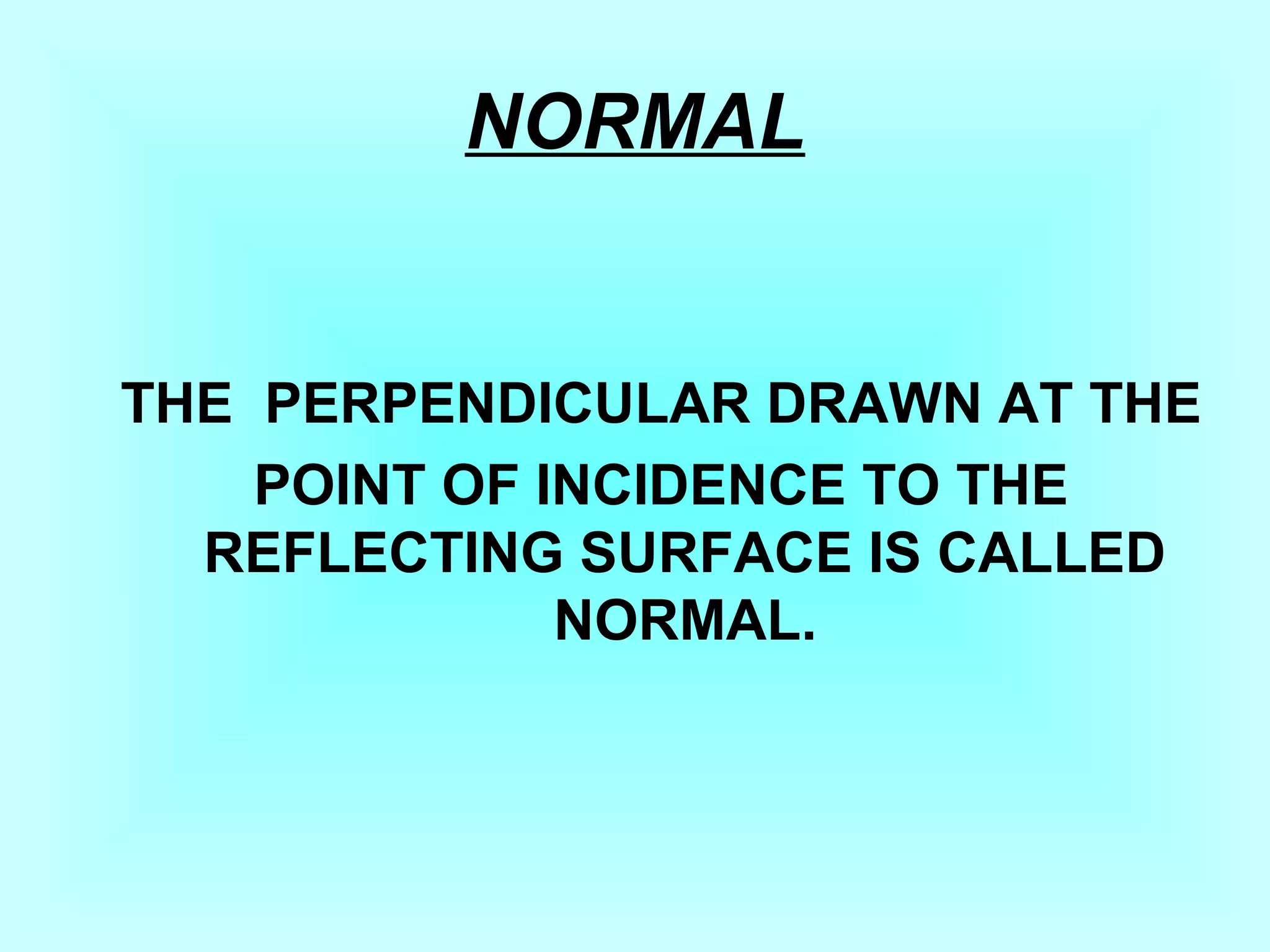 Law of reflection | PPT