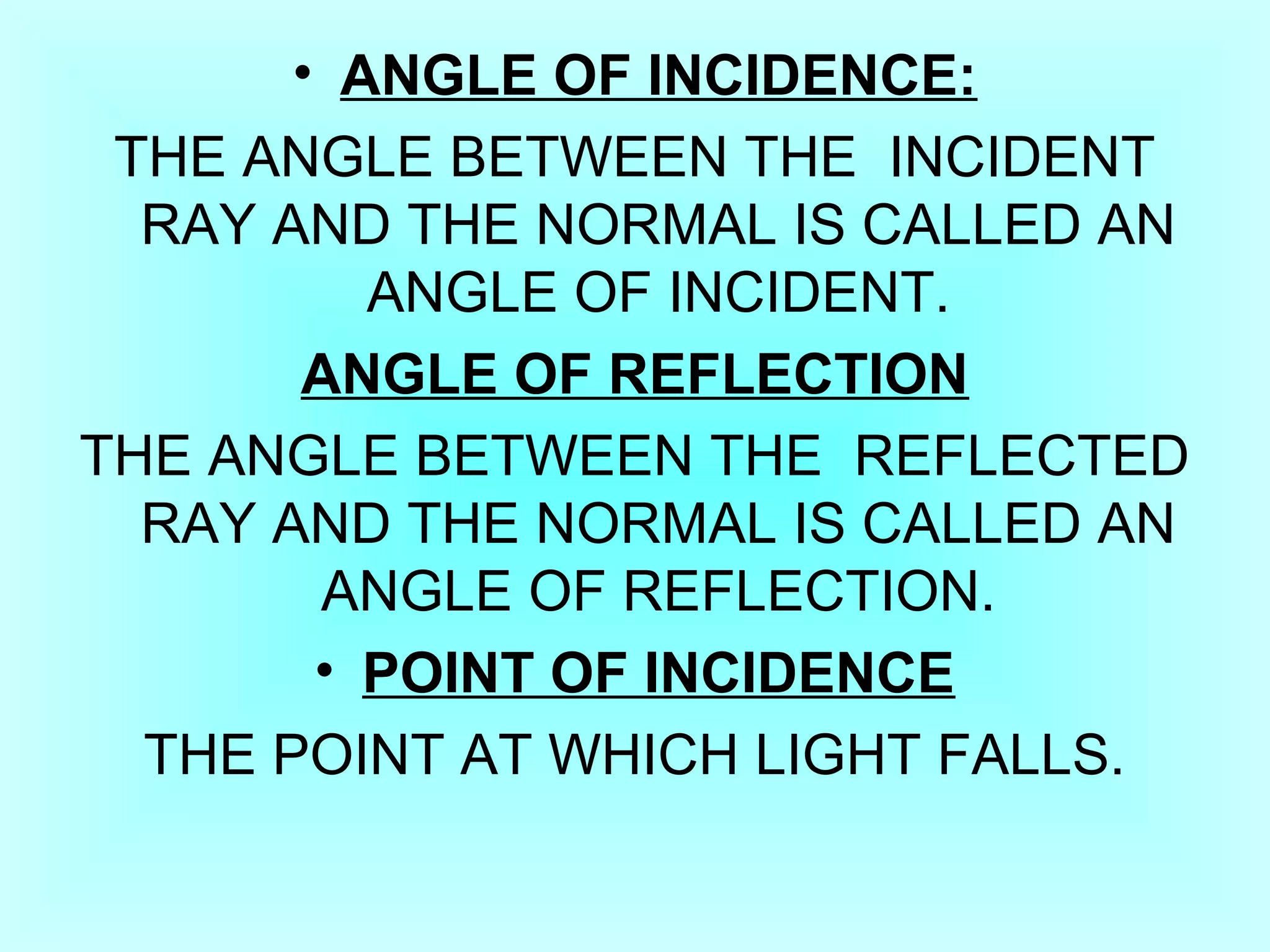 Law of reflection | PPT