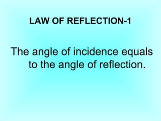 Law of reflection | PPT